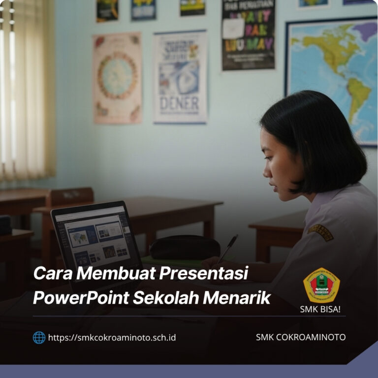 Cara Membuat Presentasi PowerPoint Sekolah Menarik - SMK COKROAMINOTO